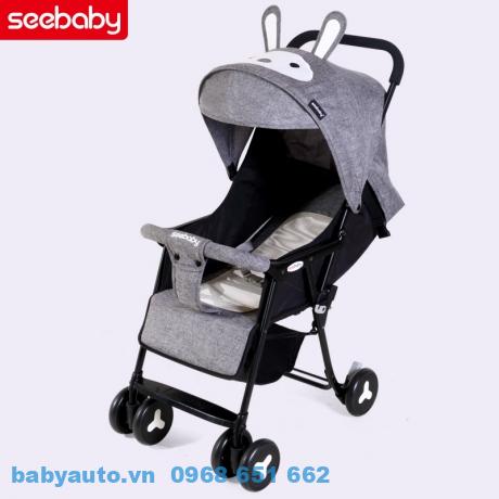 Xe đẩy cho bé Seebaby QQ2 gấp gọn du lịch nhỏ nhẹ cho bé yêu
